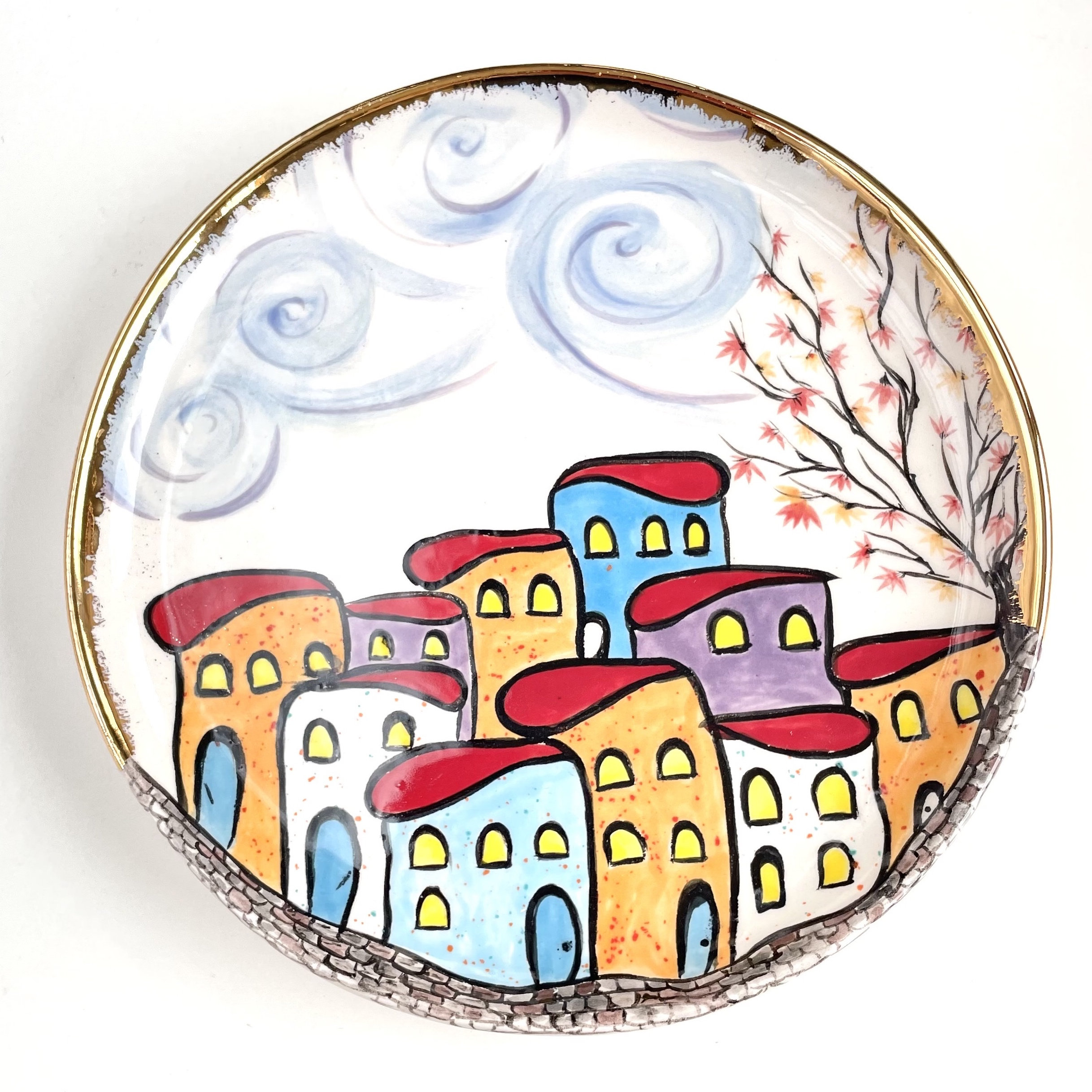 Colorful Plates, Colorful Home Figure on Plate,handmade Unique Gifts - Etsy