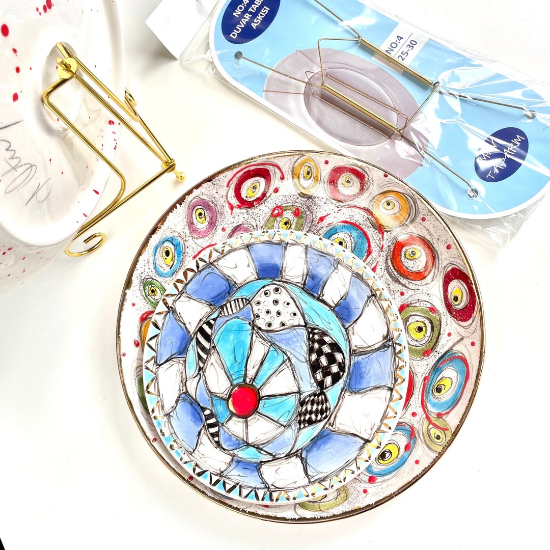 Hand-painted Evil Eye Plate ,charming 18-25 Cm Ceramic Plate With ...