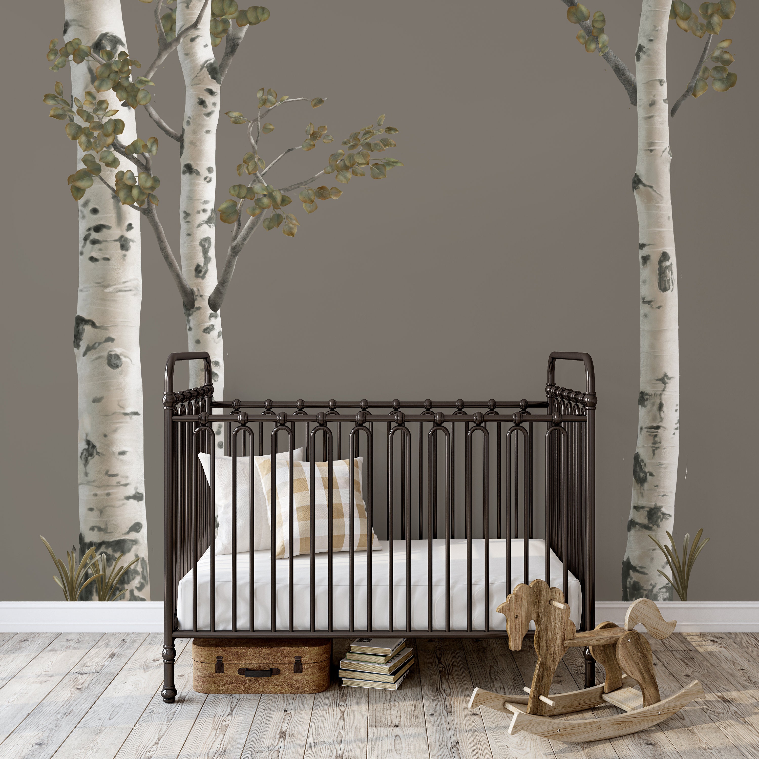 Peel and Stick Aspen Trees, Woodland, or Forest, Wall Decals for a Boy ...