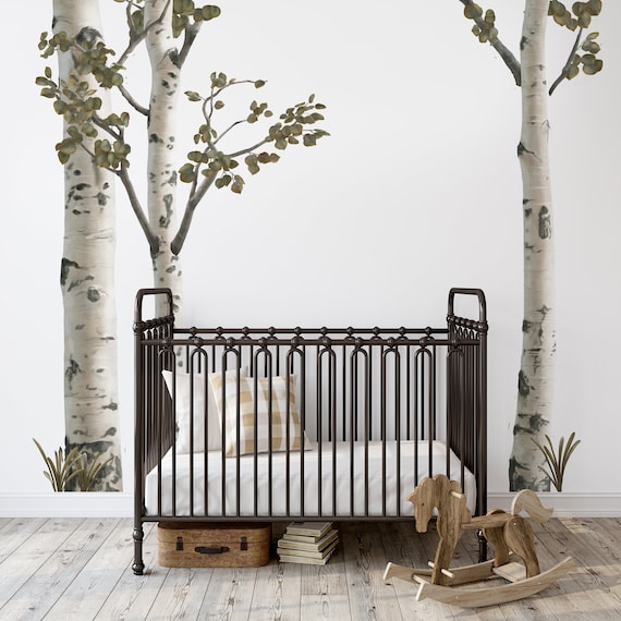 Peel and Stick Aspen Trees Woodland or Forest Wall Decals - Etsy