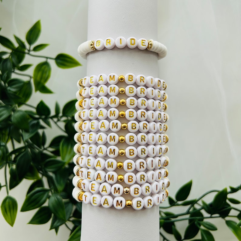 Handmade Hen Party Bracelets: Bride & Bridesmaid Clay Bead Bracelet ...