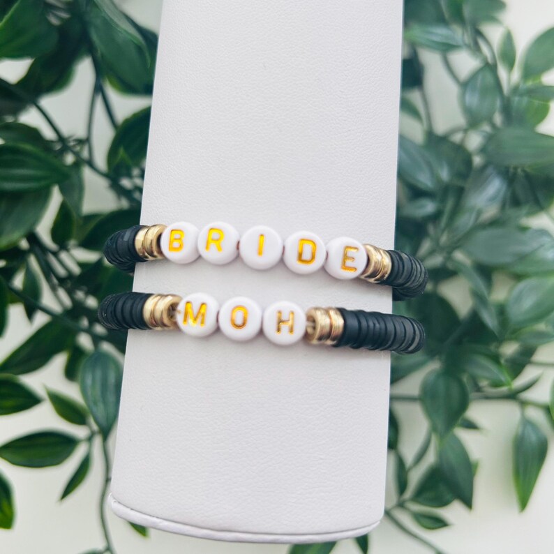 Handmade Hen Party Bracelets: Bride & Bridesmaid Clay Bead Bracelet ...