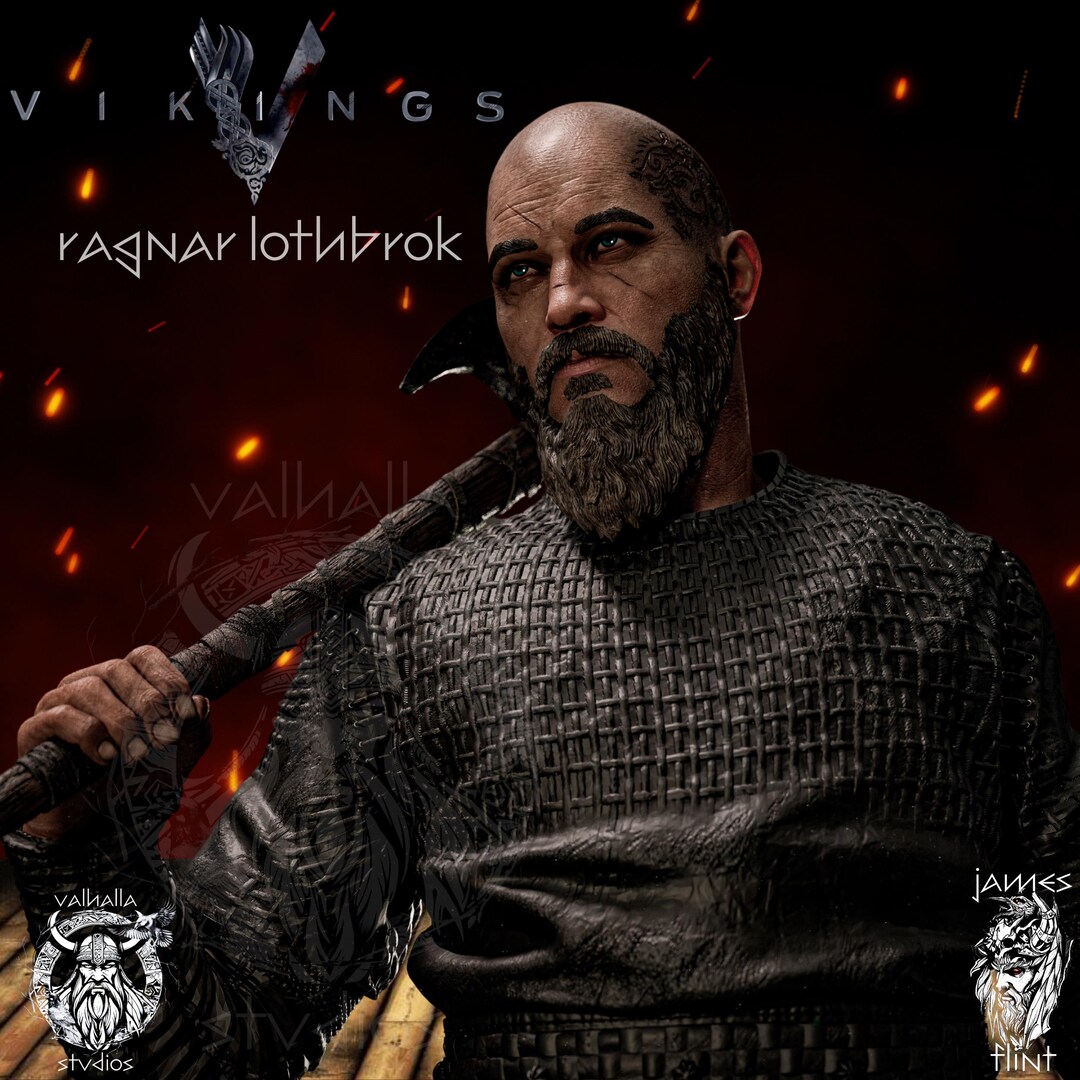 Ragnar Lodbrok 3D Printed Figure - Legendary Viking Warrior Collectible ...