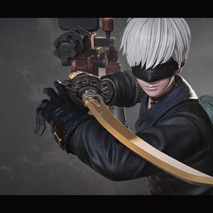 9S Action Figure Nier: Automata Iconic Scanner Android Collectible - Etsy