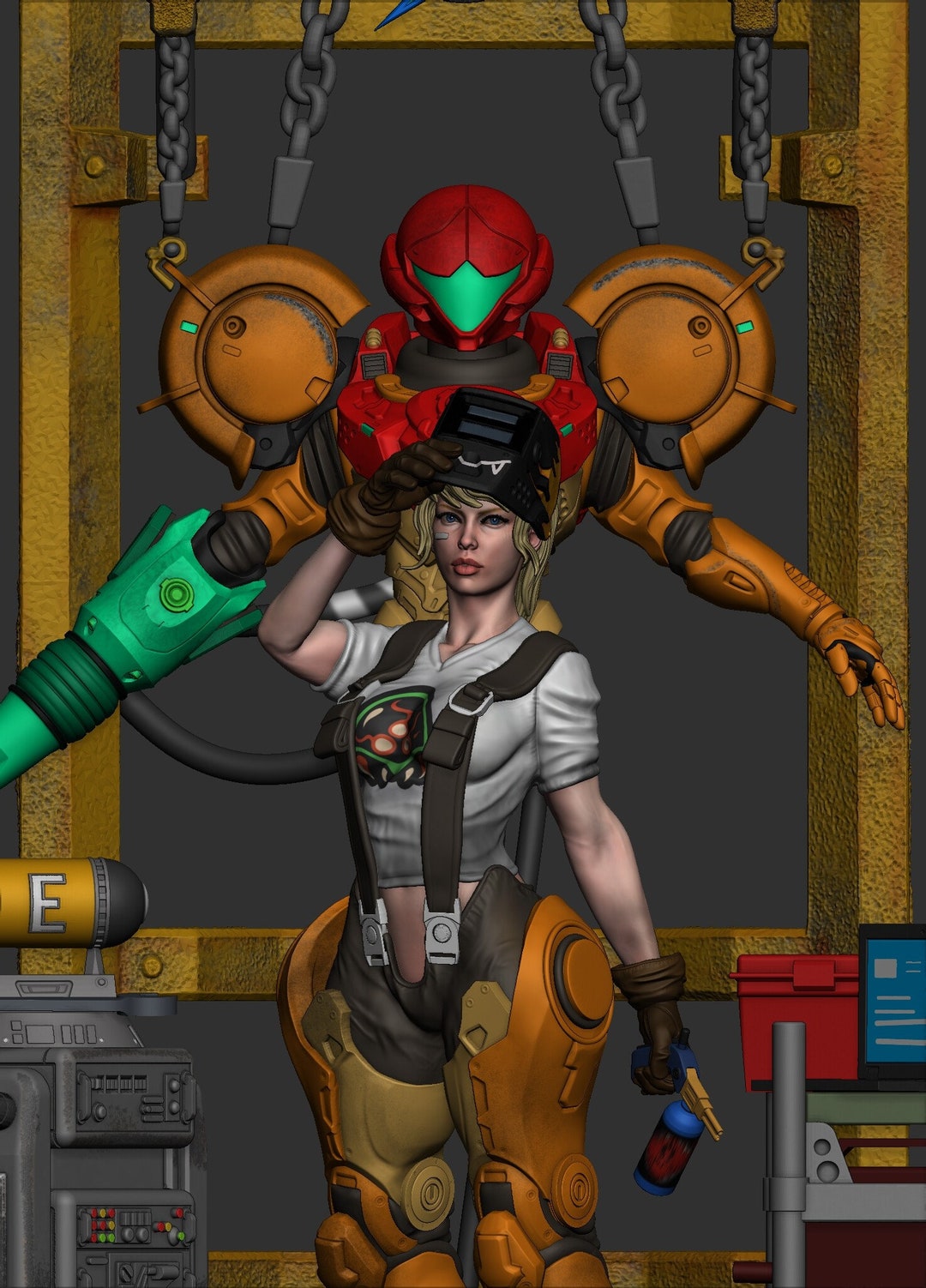 3D Printed SAMUS ARAN Worldwide Free Shipping - Etsy