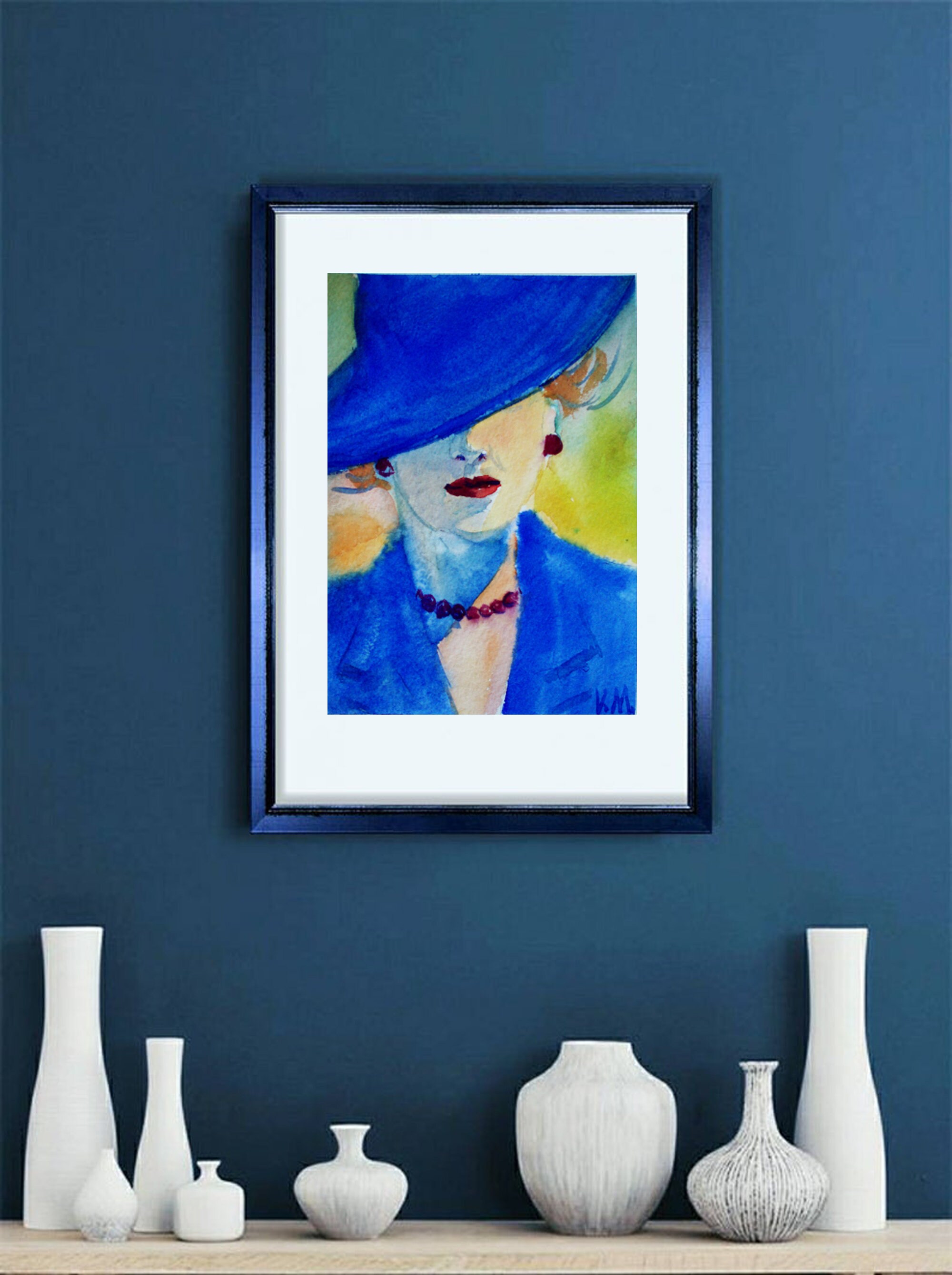 Faceless Portrait Original Art Woman Portrait Portrait | Etsy