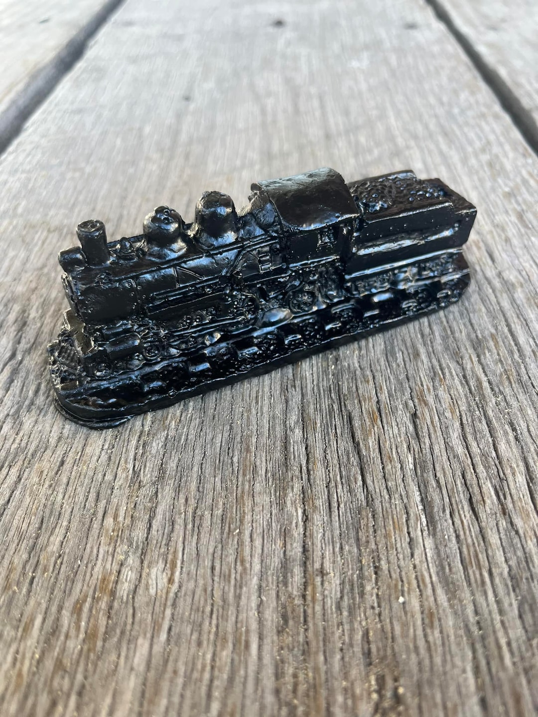 Handcrafted in Kentucky Coal Figurine Small Steam Engine and Tender Car ...