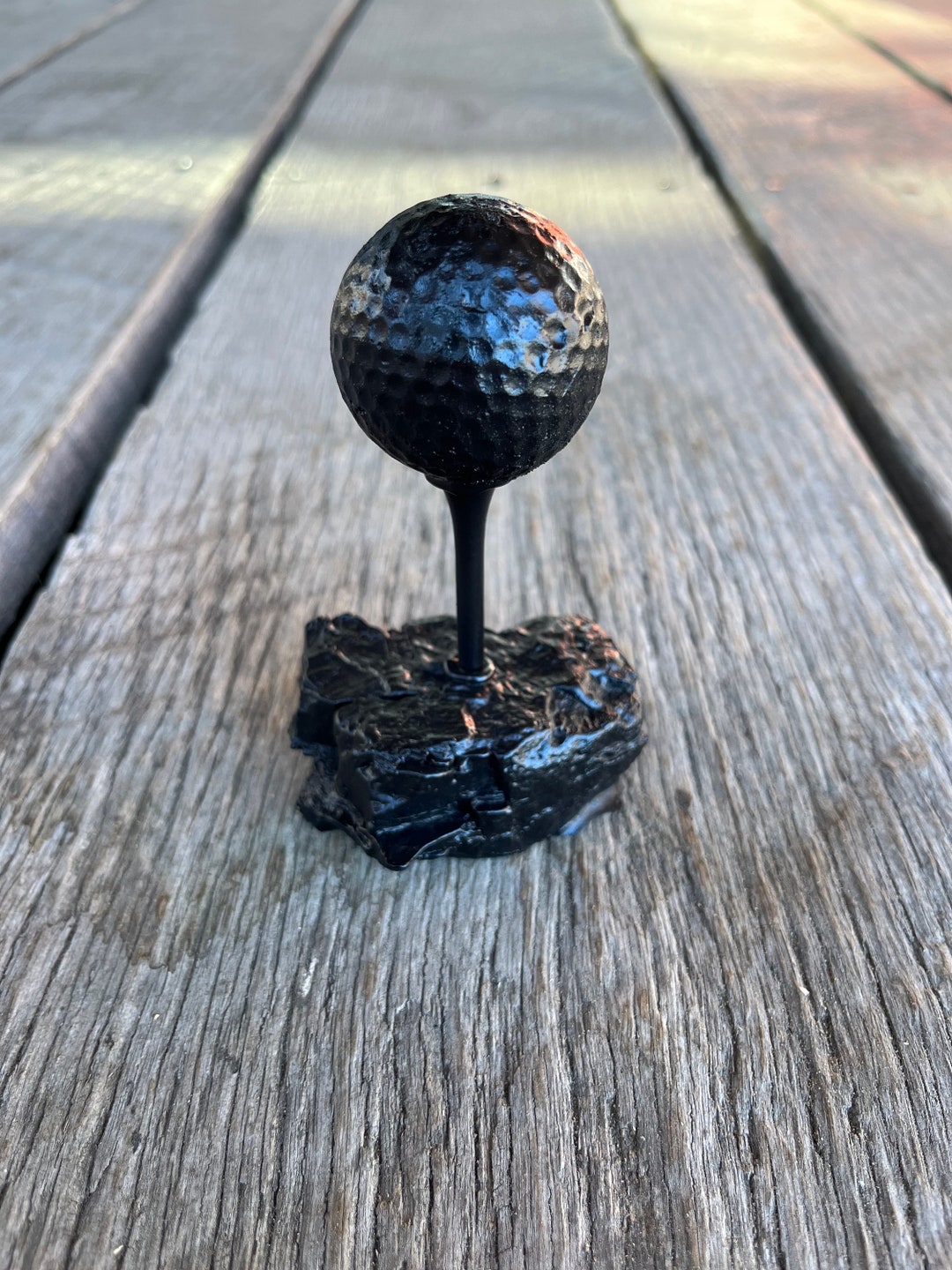 Handcrafted Teed up Golf Ball Made From Coal by Kentucky Artisans - Etsy