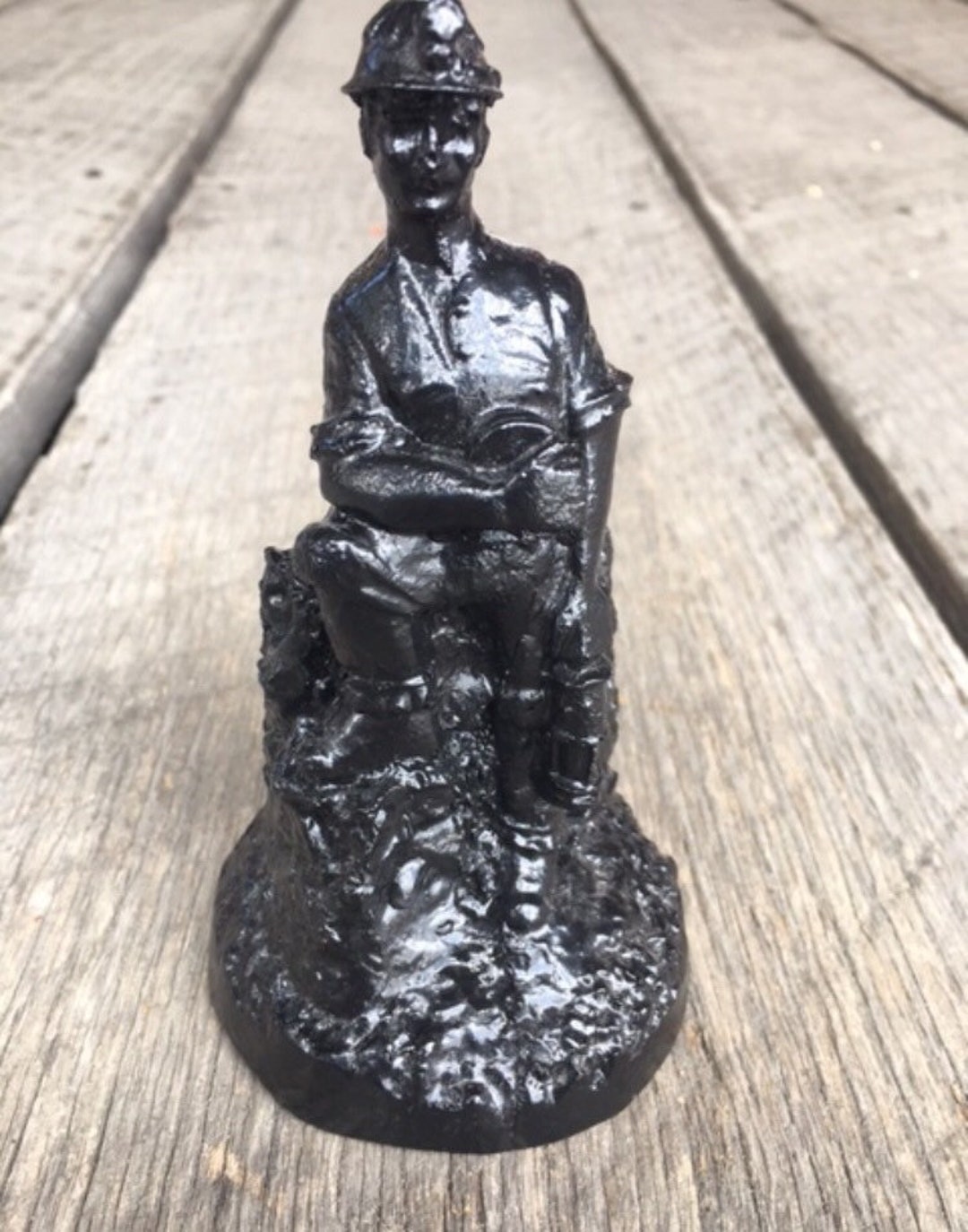 Handcrafted Modern Coal Miner Made From Coal in Kentucky - Etsy