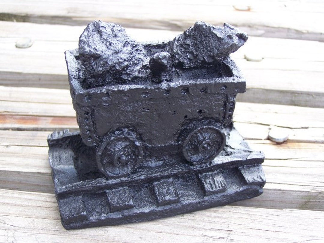 Handcrafted Coal Cart on Tracks Made From Coal in Kentucky - Etsy