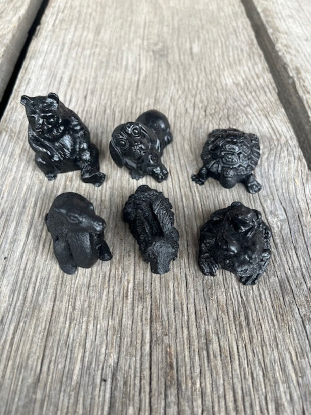 Handcrafted 6 Piece Assorted Small Animals Made From Coal in Kentucky ...