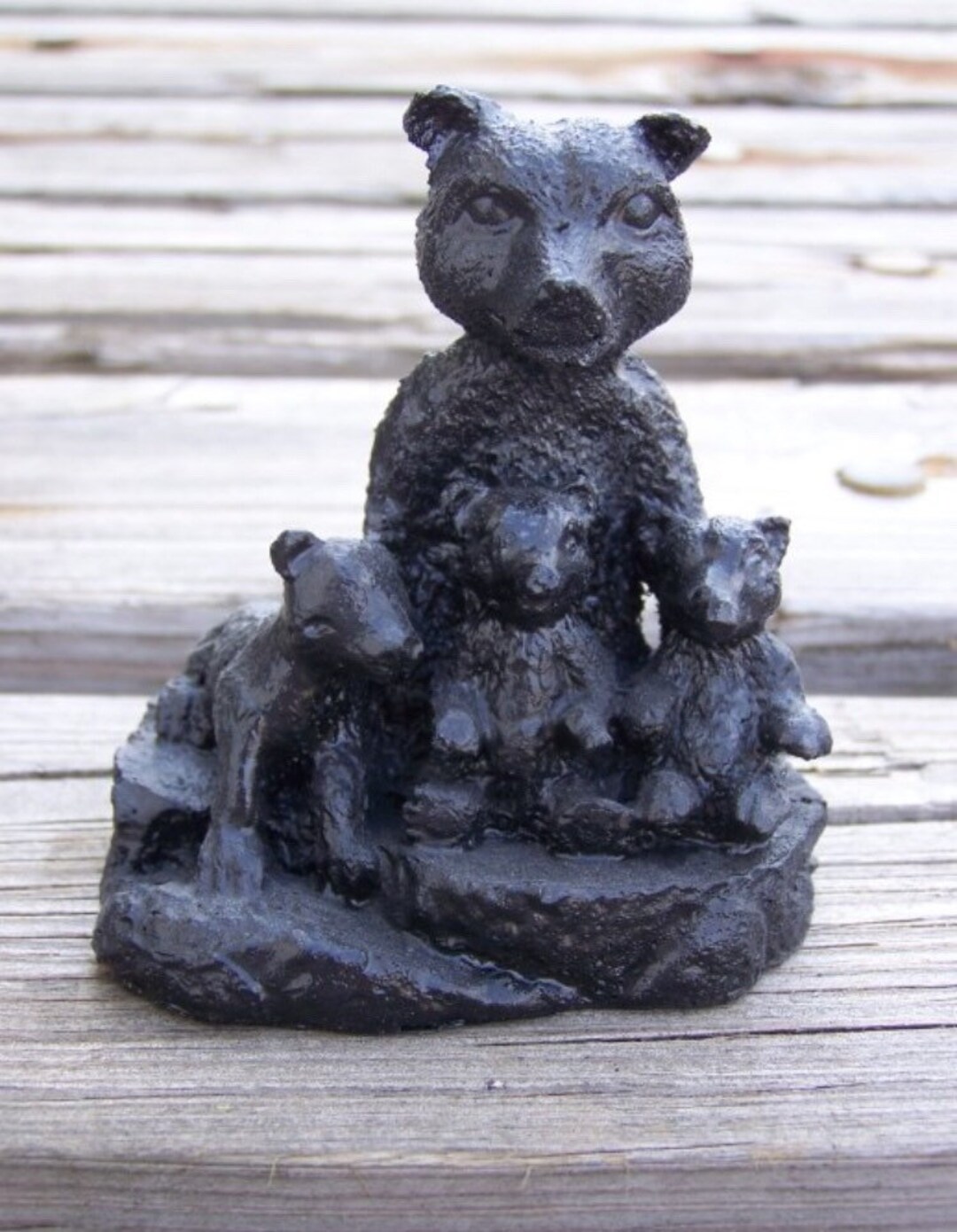 Handcrafted Bear With Cubs Made From Coal in Kentucky - Etsy