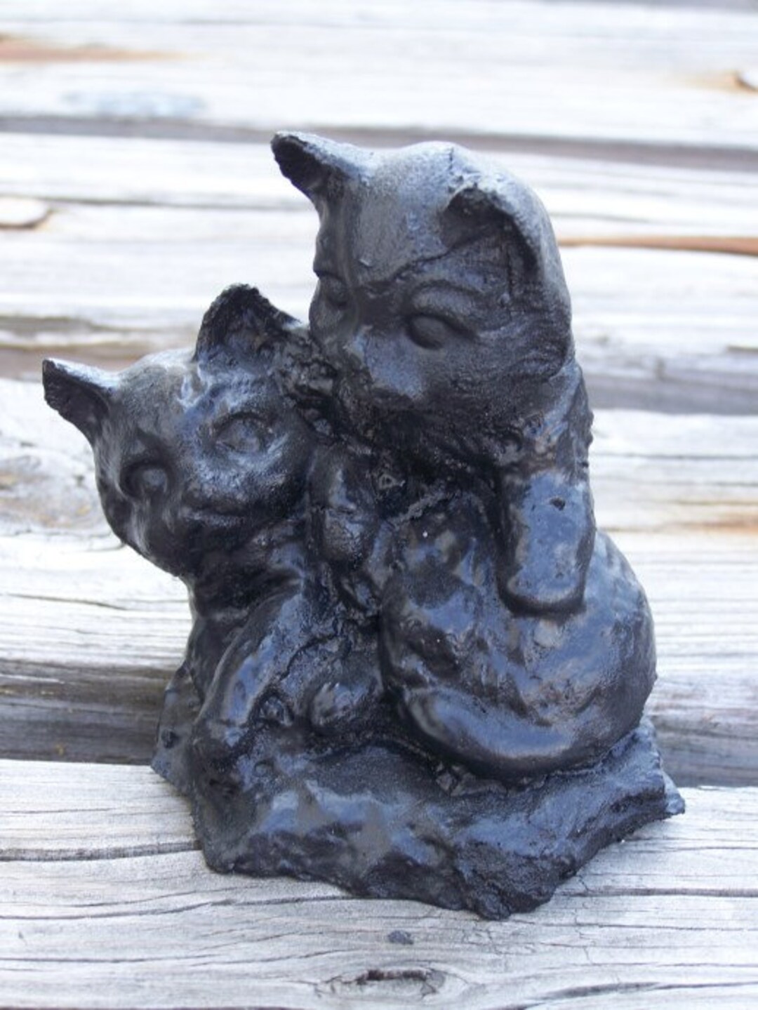 Handcrafted Two Cats Made From Coal by Kentucky Artisans - Etsy
