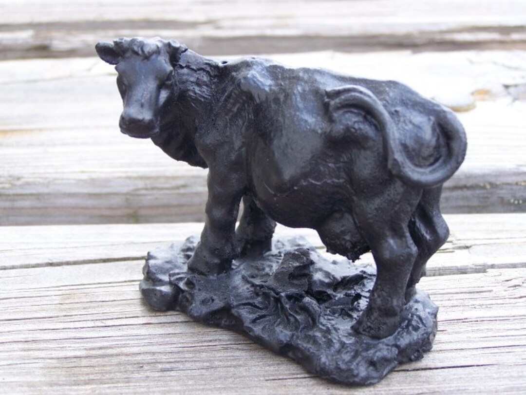 Handcrafted Small Cow Made From Coal in Kentucky - Etsy