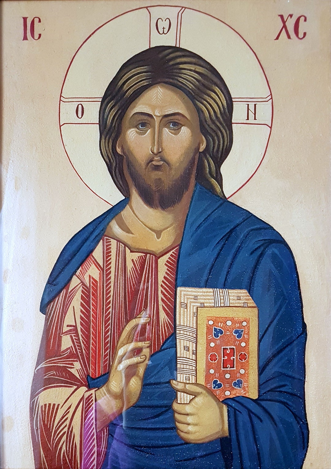 Jesus Christ Pantocrator, Iisus Hristos - Icoana - Etsy