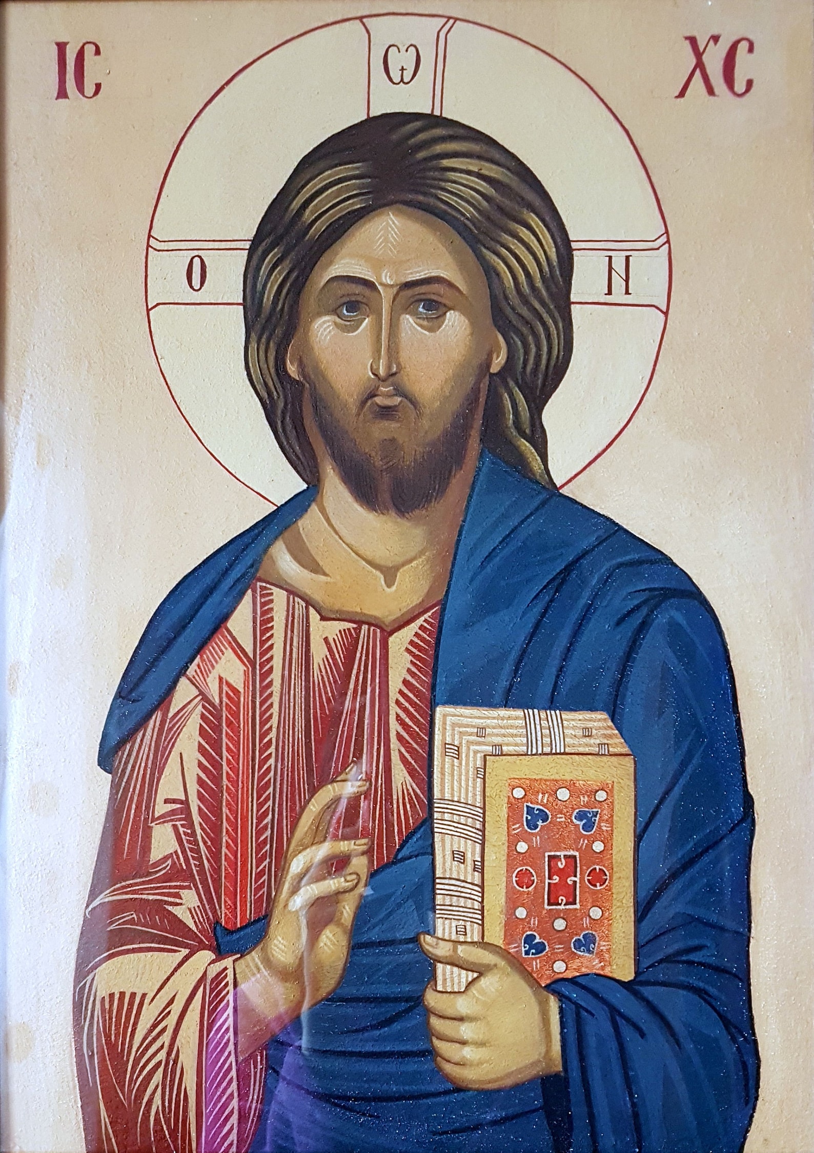 Icoana Ortodoxa, Iisus Hristos, Orthodox Icon, Jesus Christ, Handmade ...
