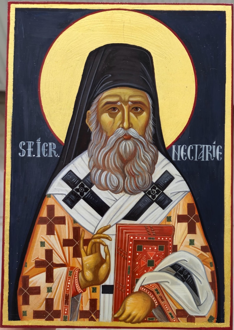Saint Nectarios of Aegina / Sfantul Nectarie - on Order / La Comanda - Etsy