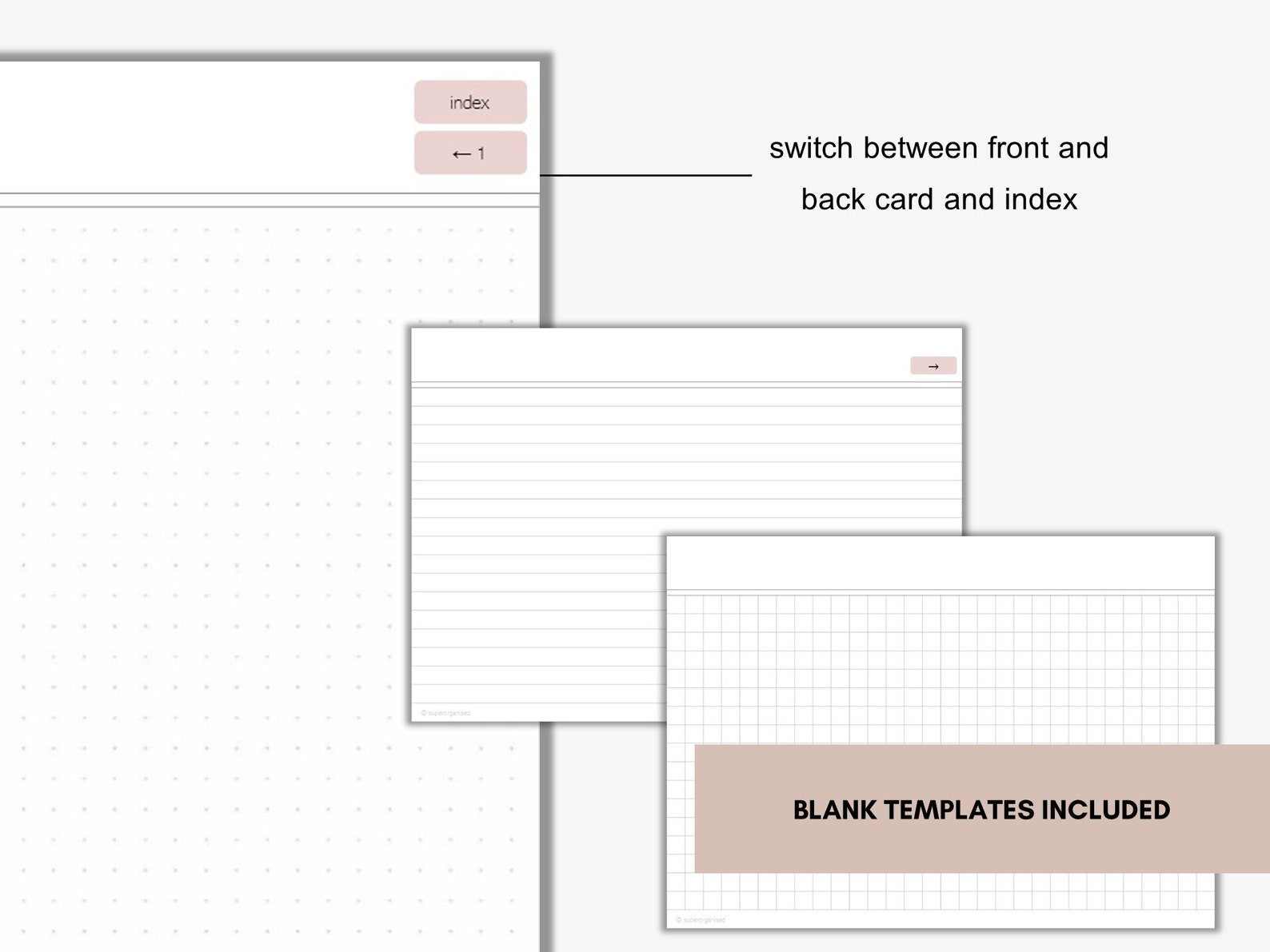 Digital Flashcards, Studycards, Writing Template , Customisable PDF, Study System Cards, Instant ...