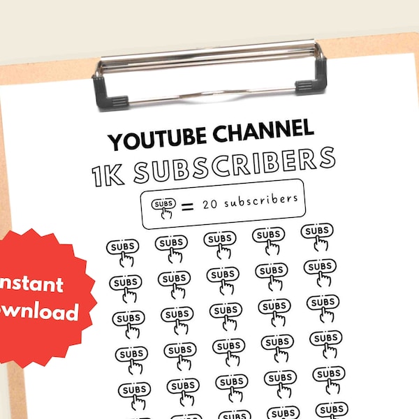 Youtube Printables - Etsy