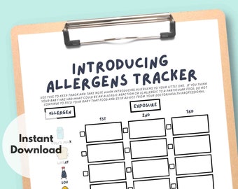 Printable Allergy Tracker - Etsy