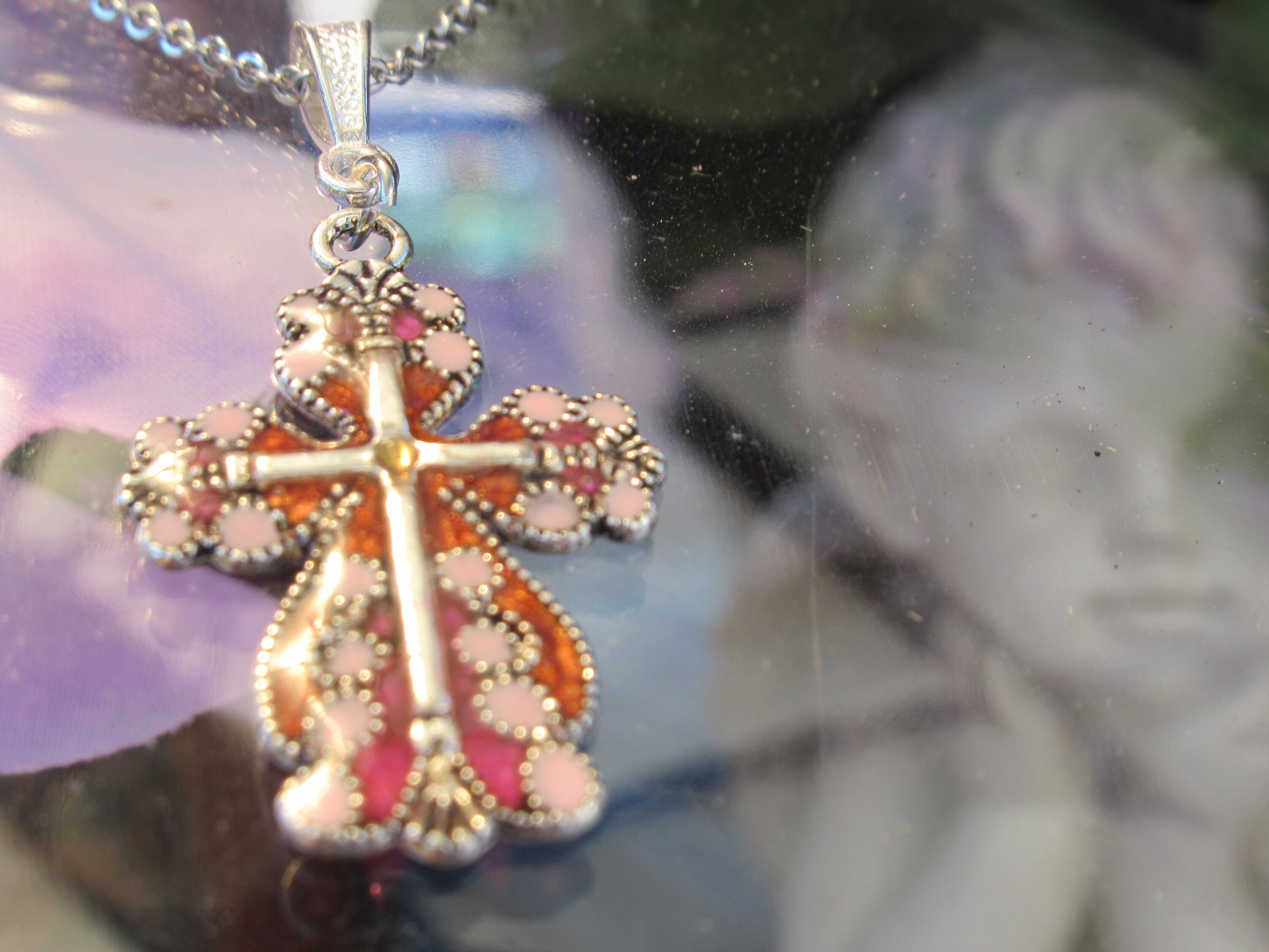 Stained Glass Cross Pendant - 69 - Etsy