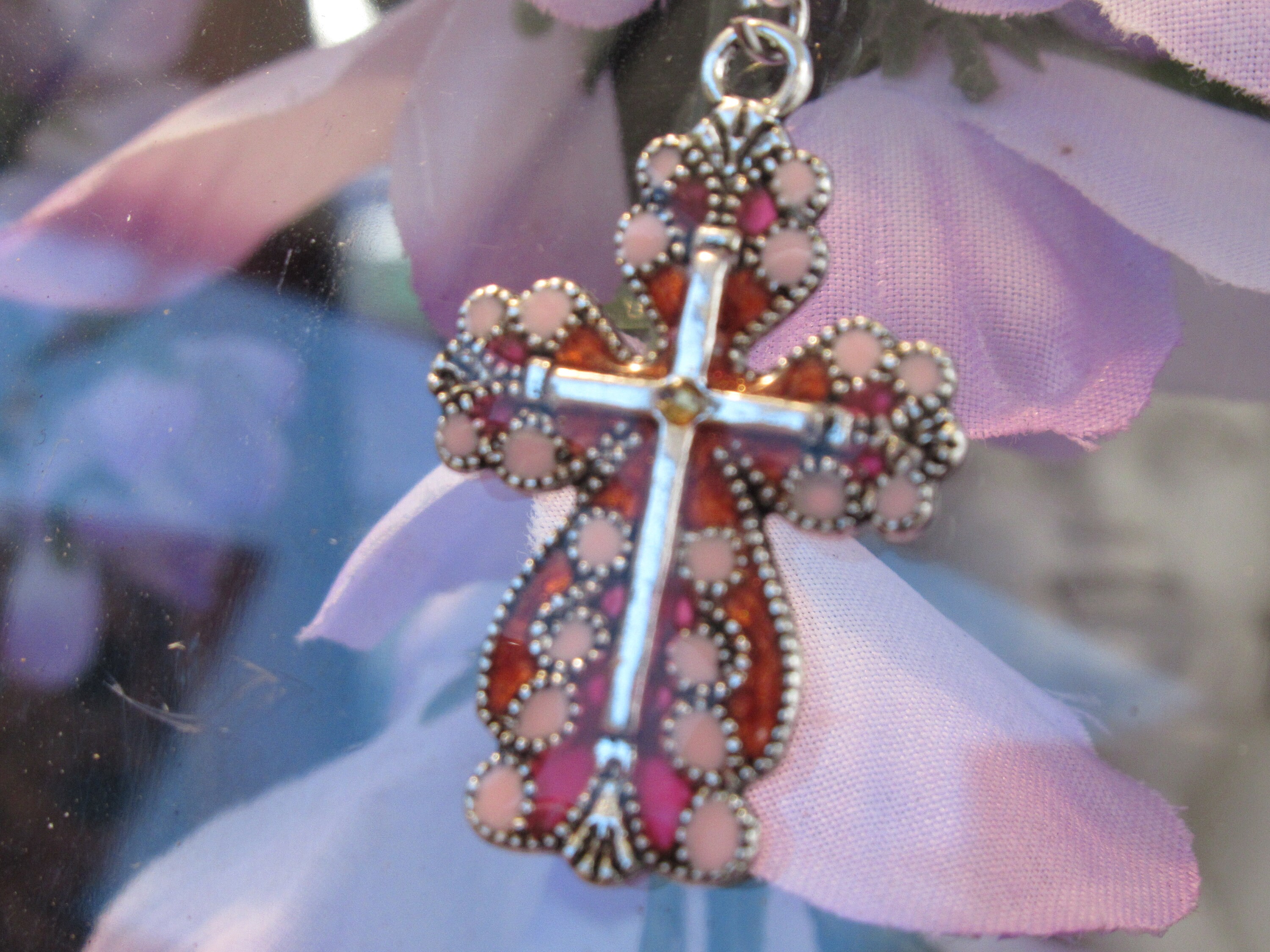 Stained Glass Cross Pendant - 69 - Etsy