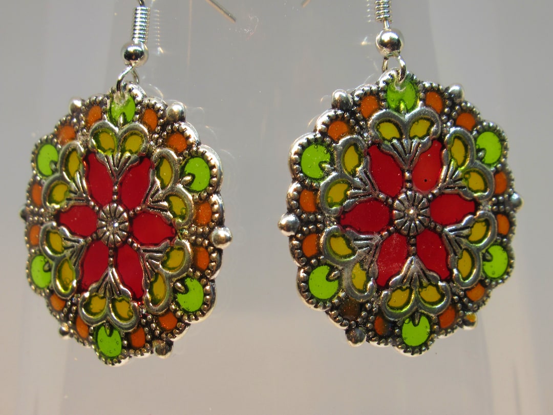 Stained Glass Window Earrings - Etsy