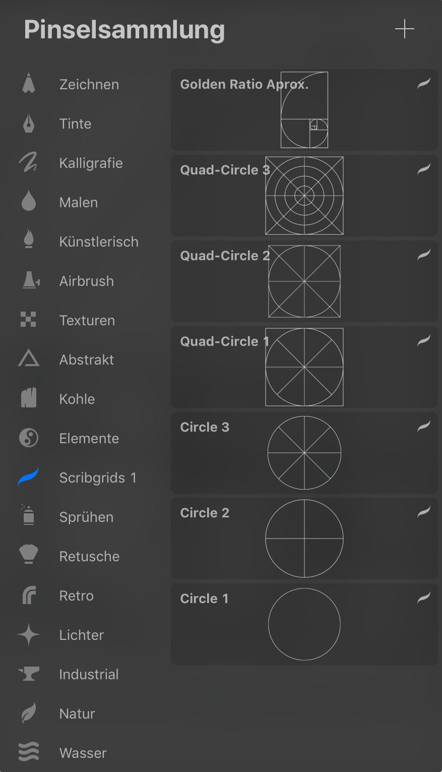 Procreate Brushes: Grid, Rectangle, Circle, Mix, Golden Ratio - Etsy