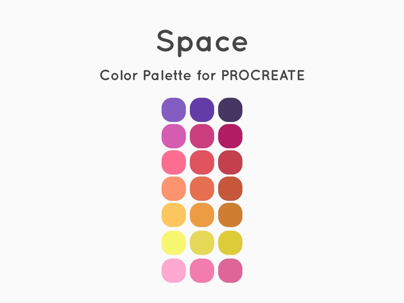3 Color-palette Pack! Procreate Swatches, Color Palette for iPad ...