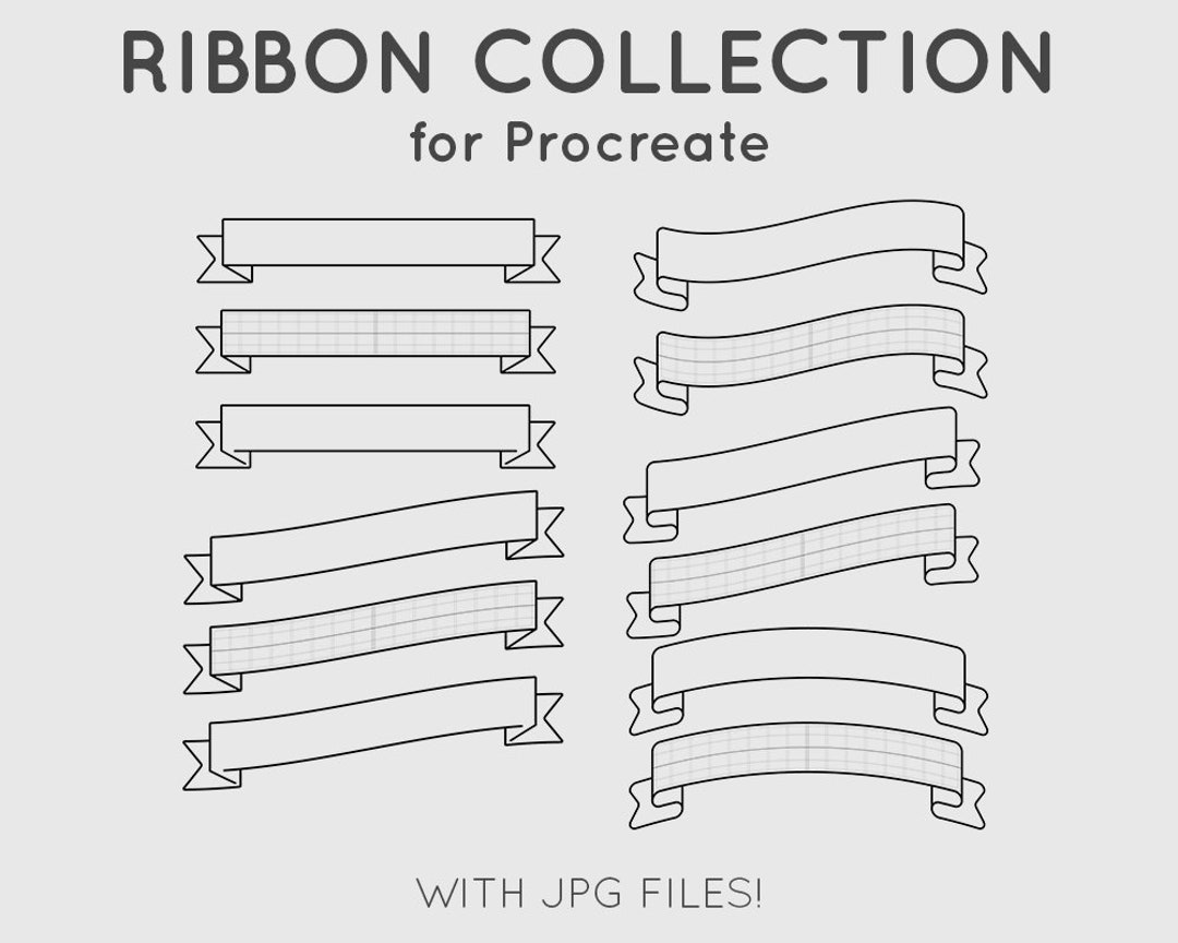 Ribbon / Lettering Grids Typography Grids for Procreate Guides iPad Pro ...