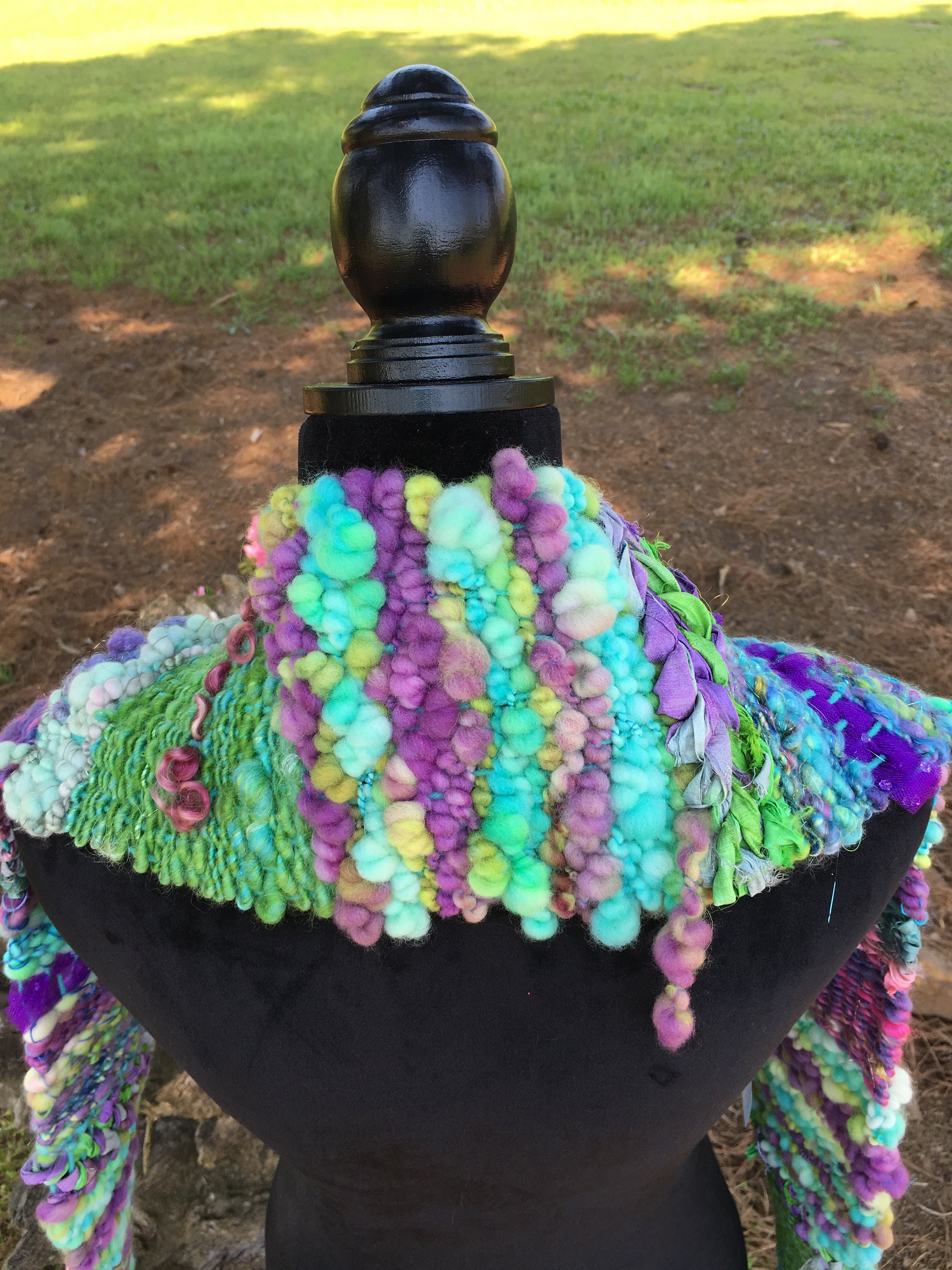 Handwoven Handspun Wool Scarf - Mermaid - Etsy