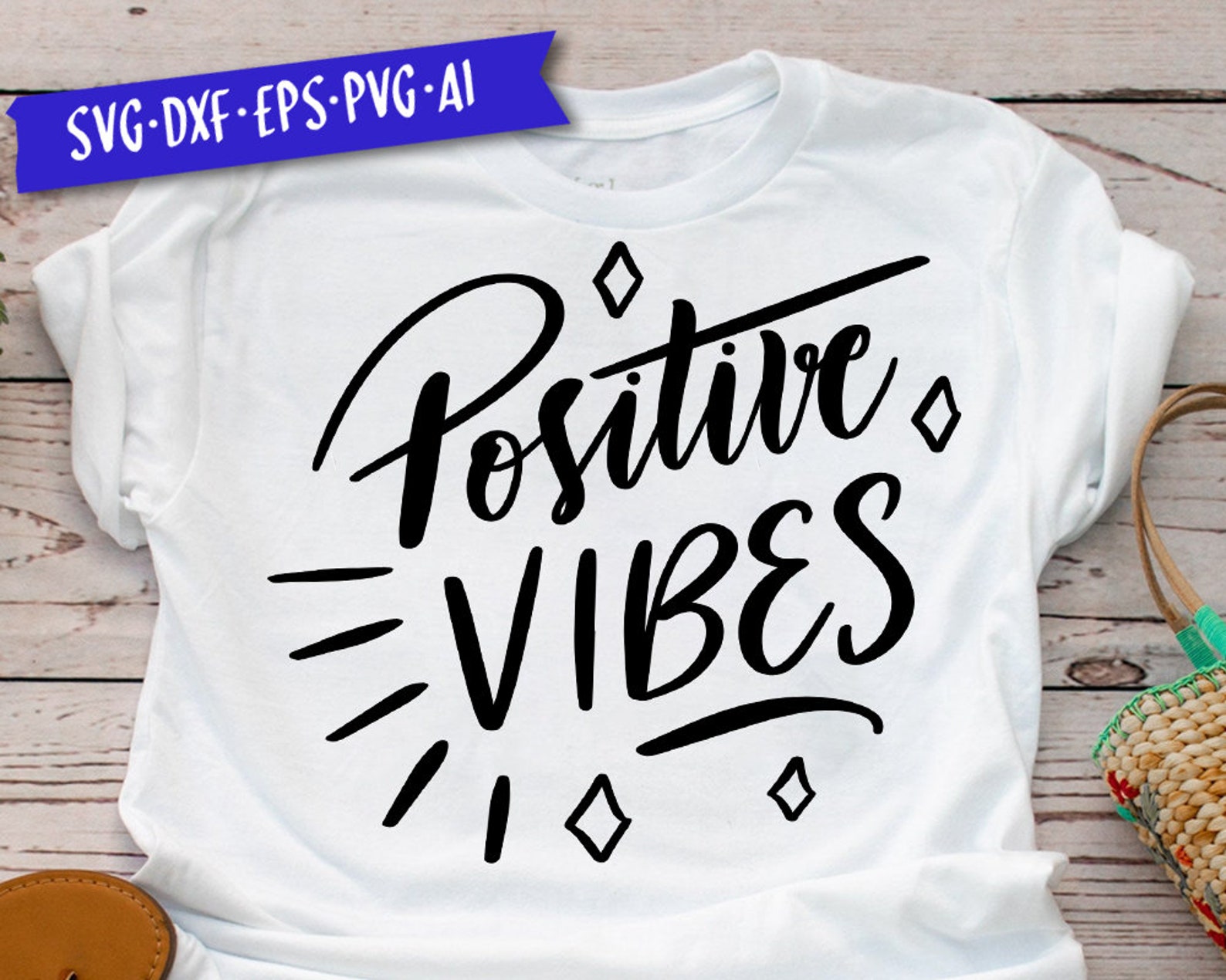 Positive Vibes Only SVG bundle Download Motivational Quote SVG | Etsy