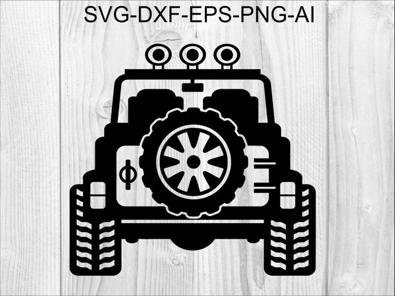 Jeep SVG 3 Jeep 4x4 Back View Wrangler off Road | Etsy