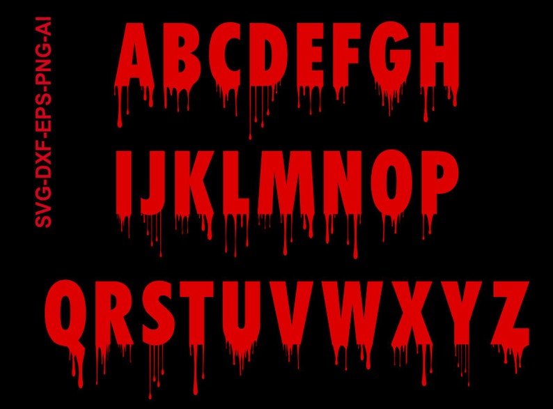 Blood Font Svg Blood Alphabet Blood Letters Svg Font Souce Etsy Images