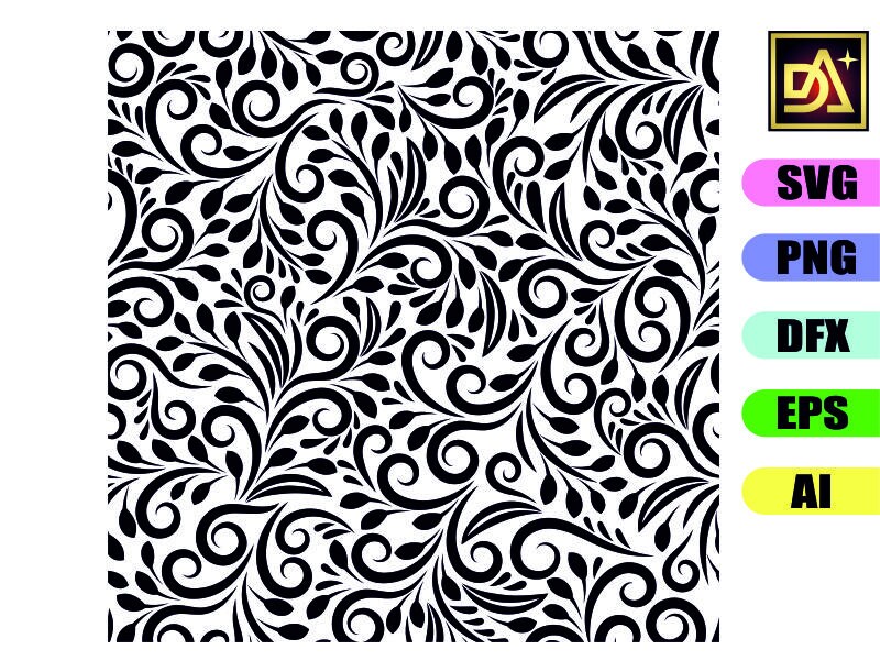 Seamless Floral Pattern SVG 1 Western pattern SVG floral | Etsy