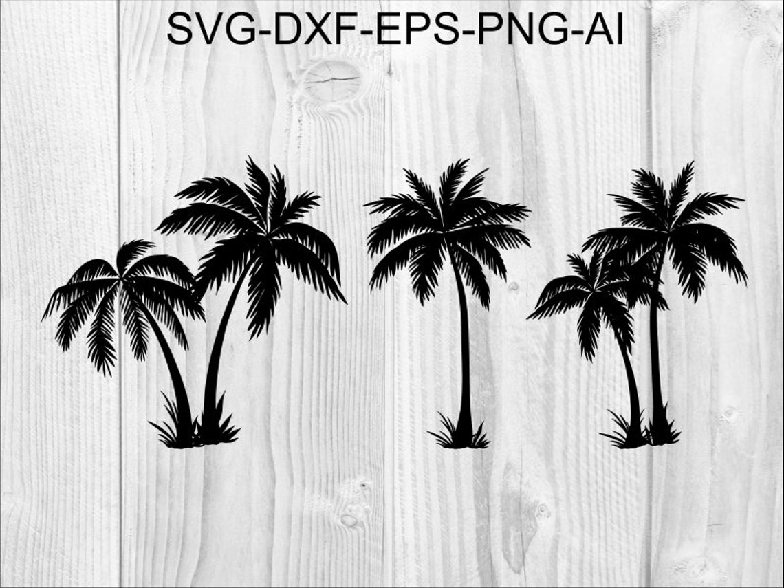 Palmier SVG 1 Palm Bundle Palm Tropical Vector Svg Dxf | Etsy