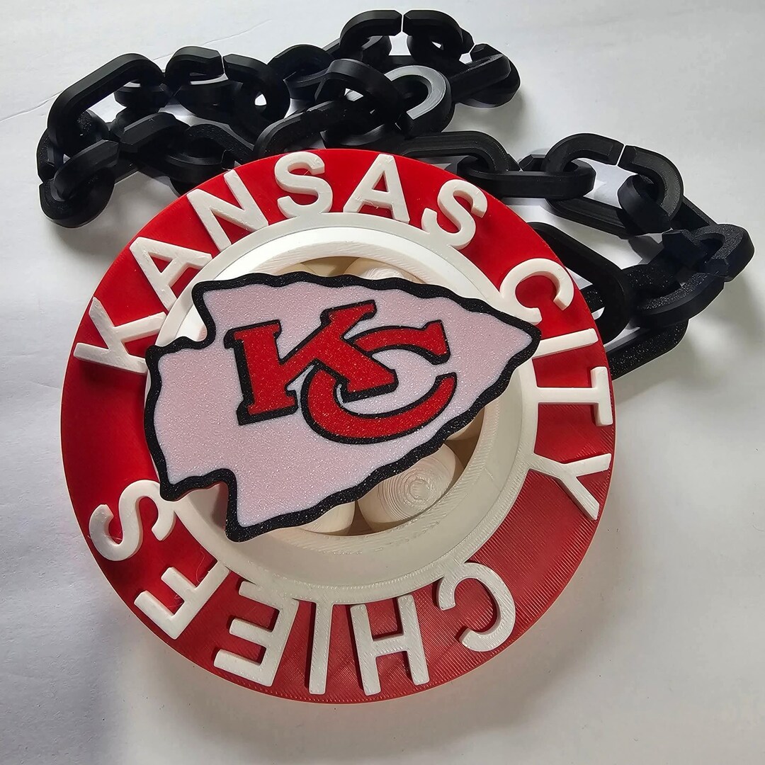Custom 3D Printed Chiefs Hype Chain: Spinning Football Award Necklace ...