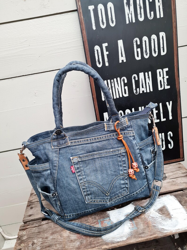 Mini Denim Purse, Crossbody Bag - Etsy