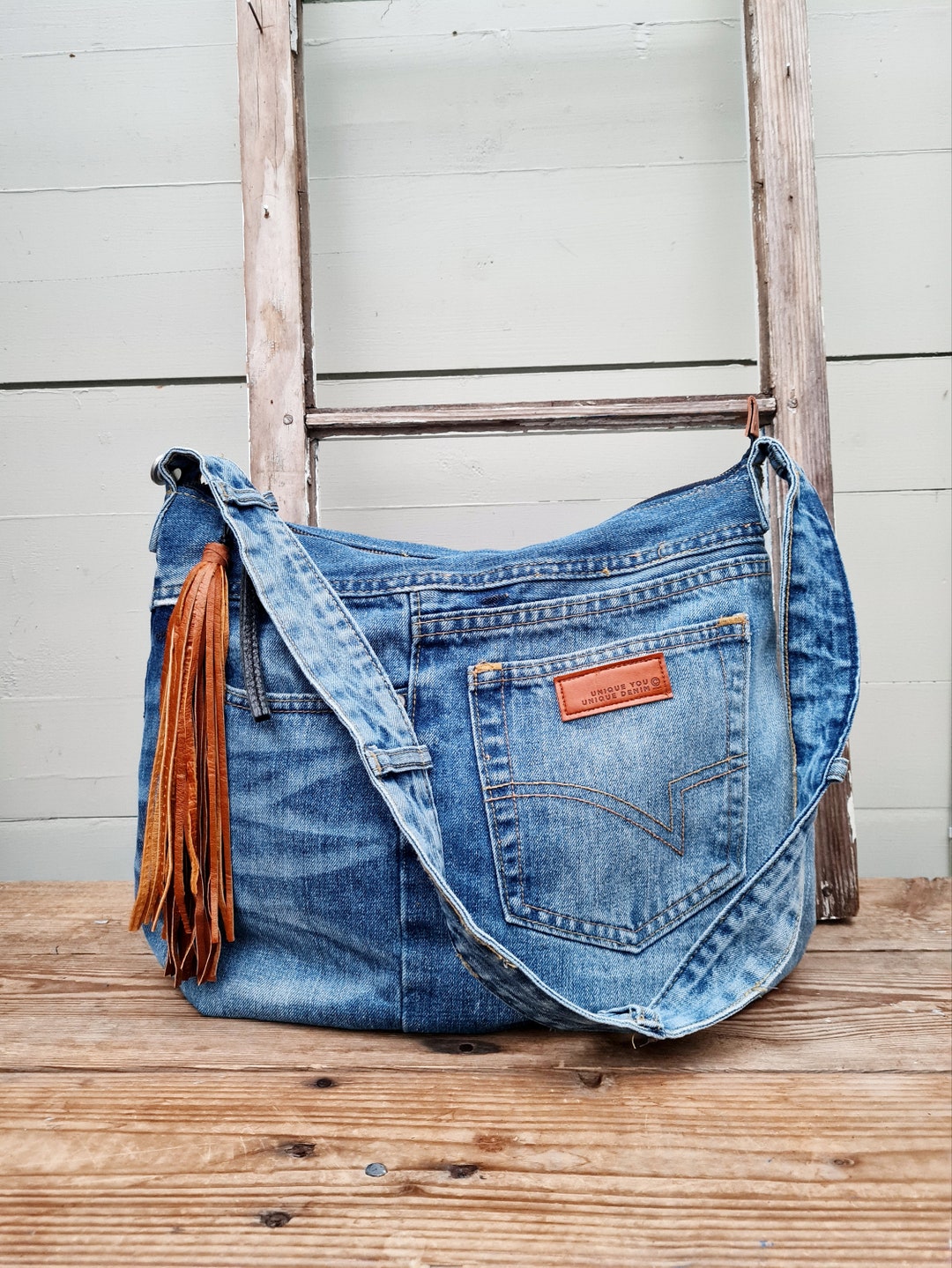 Upcycled Hobo Bag, Slouchy Shoulder Bag - Etsy