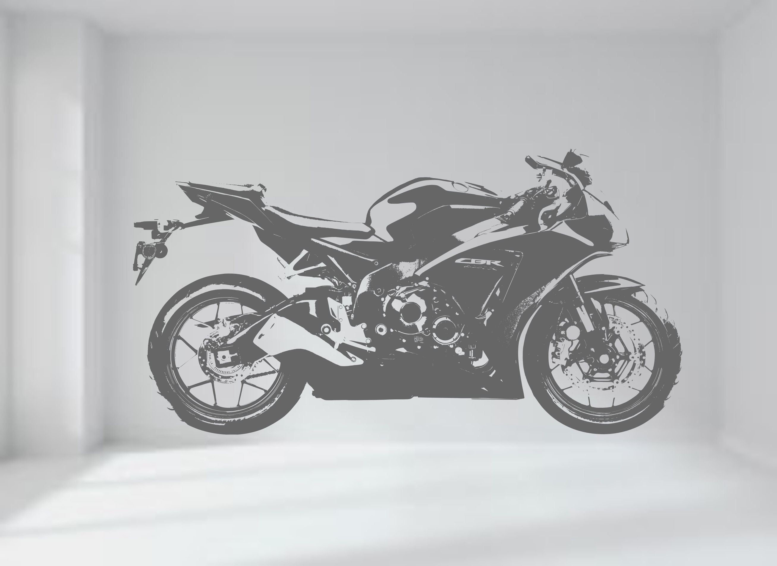 Honda CBR Motorbike Vector File Ultimate Detail Silhouette Instant ...