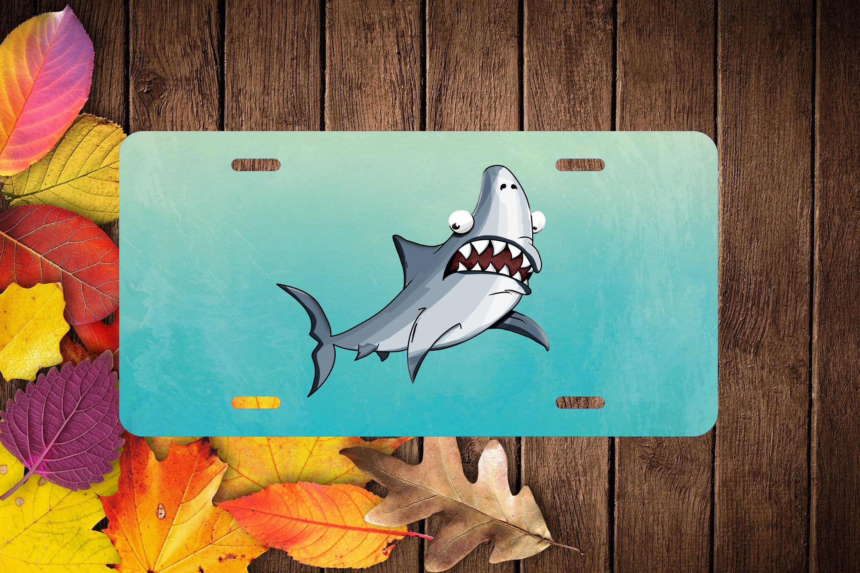 Shark License Plate Aluminum License Plate Front License | Etsy