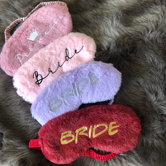 Personalised fluffy eye masks | Etsy