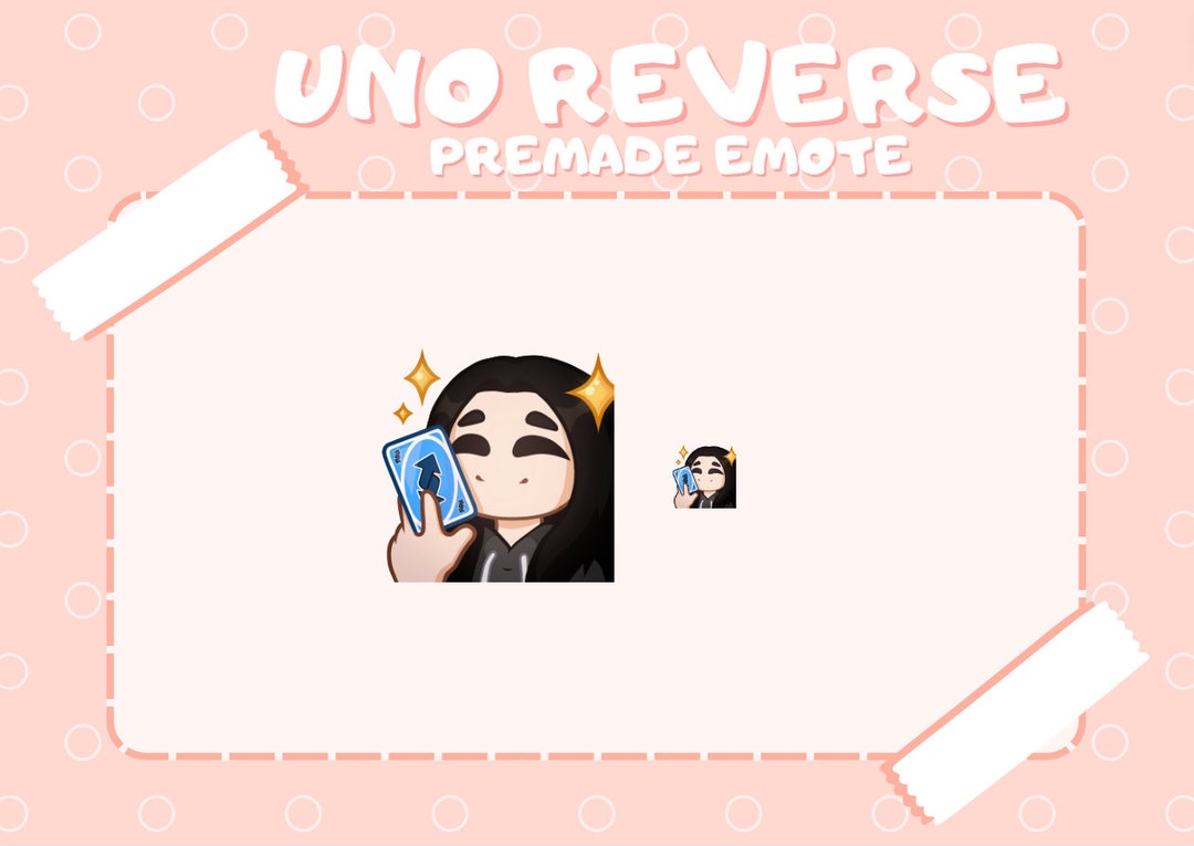 Uno Reverse Black Haired Twitch Emote ready to Download - Etsy