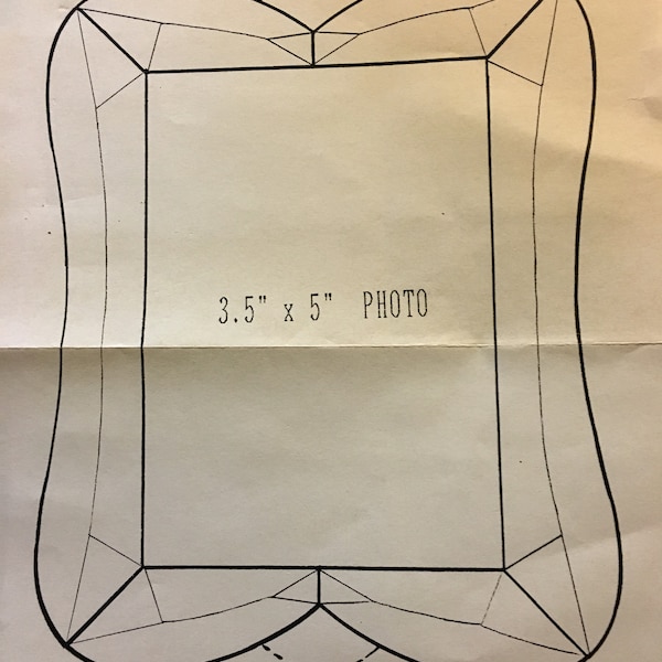 Beveled Glass Picture Frame - Etsy