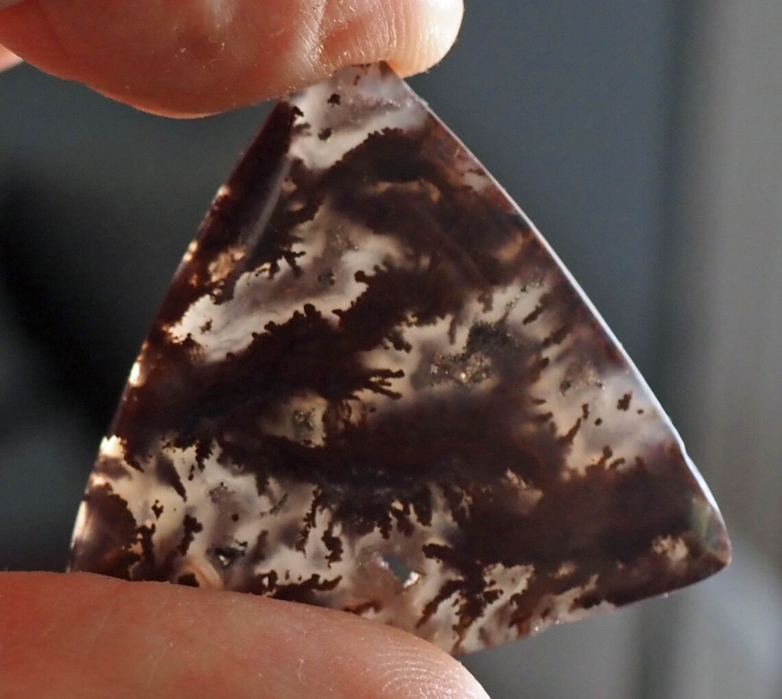 Bullion Mountain Plume Agate Cabochon - Etsy