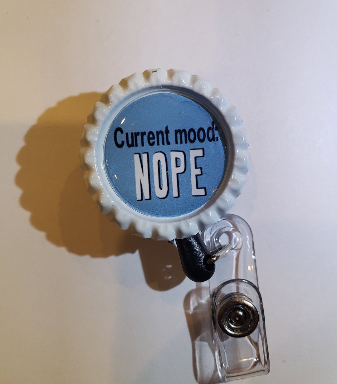 Current Mood Nope Badge Holder Retractable Reel RN Nurse - Etsy UK