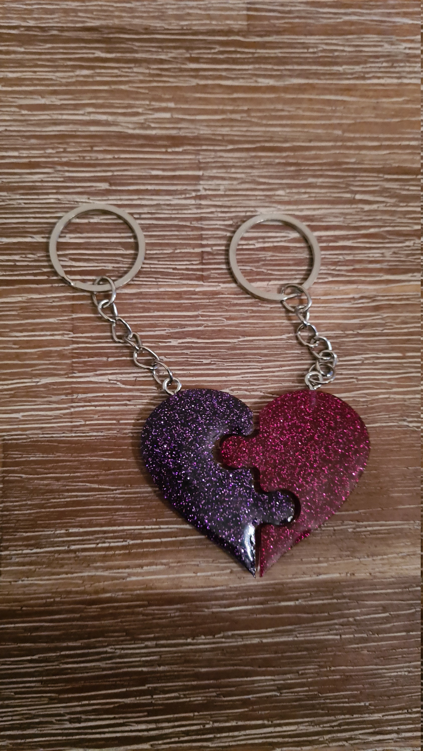 Heart puzzle matching keyrings friendship love valentines | Etsy