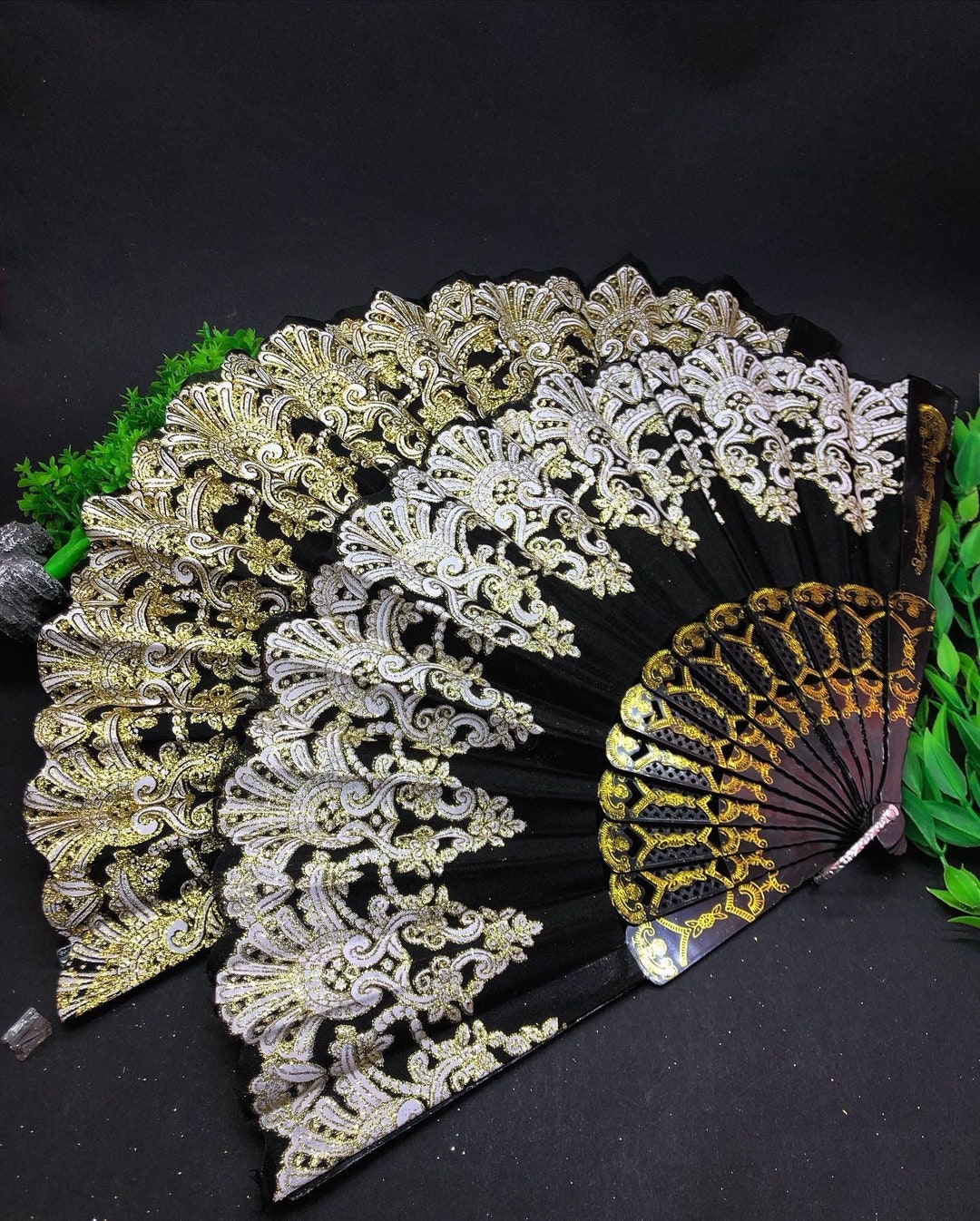 Chinese Retro Hand Fans Folding Wedding Fan Dance Props Church Wedding ...
