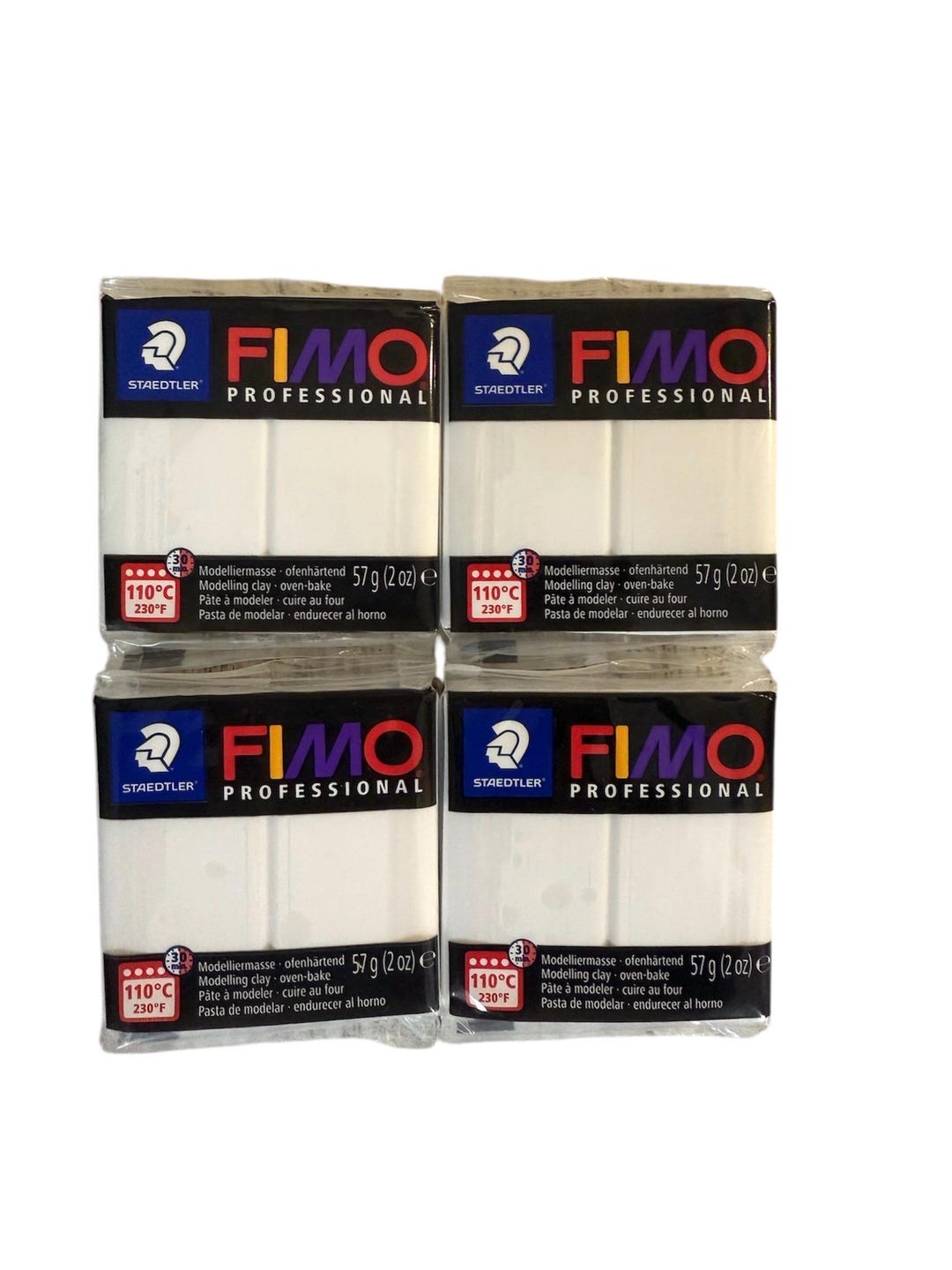 FIMO Professional Polymer Clay (10 Pieces) - White - Perfect for ...