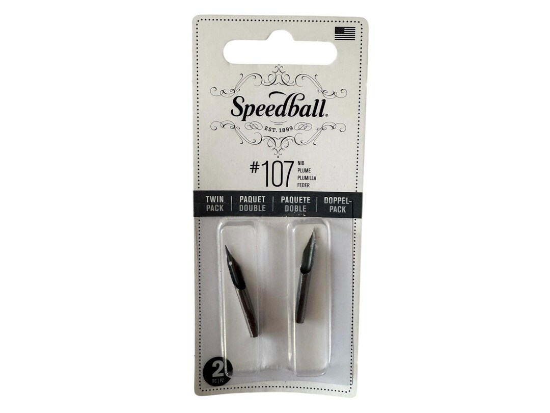 Speedball Crow Quill Pen Nib – #107, Perfect for Fine Art & Calligraphy ...